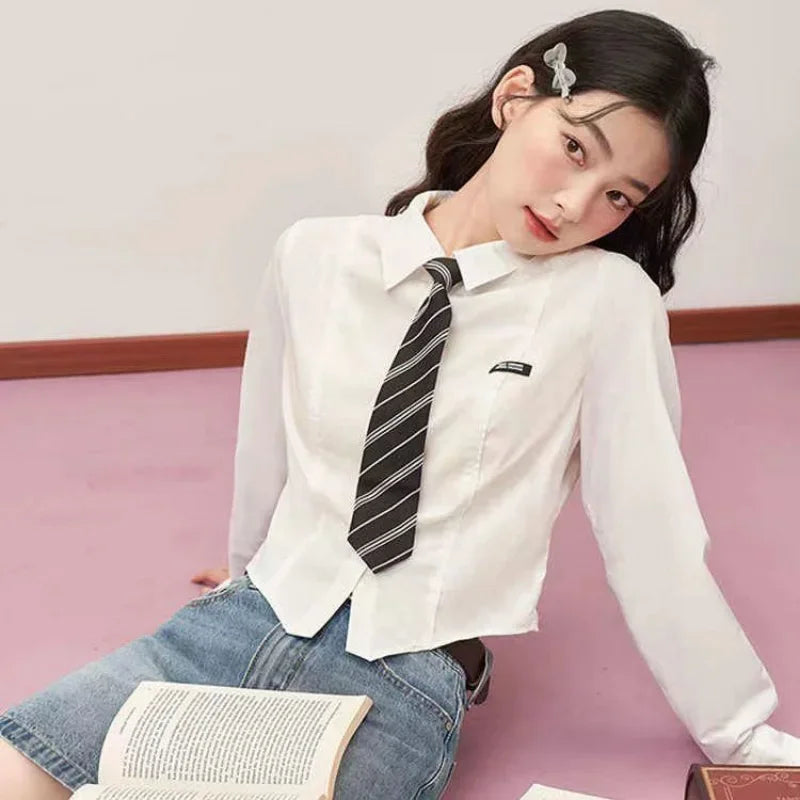 Office to Outing Slim Fit White Turn Down Shirt – DAXUEN