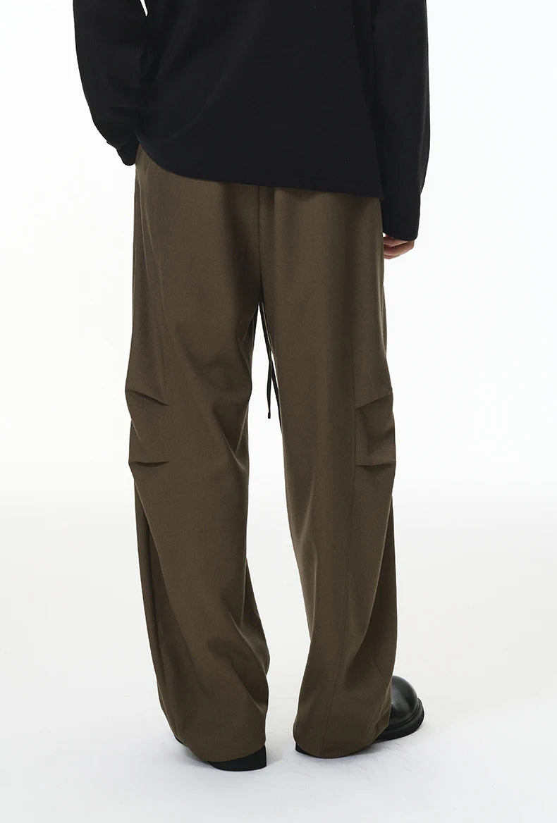 American Solid Color Relaxed Fit Linen Wide Leg Pants – DAXUEN