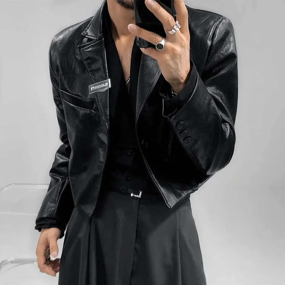 British Elegant Casual Leather Jacket – DAXUEN