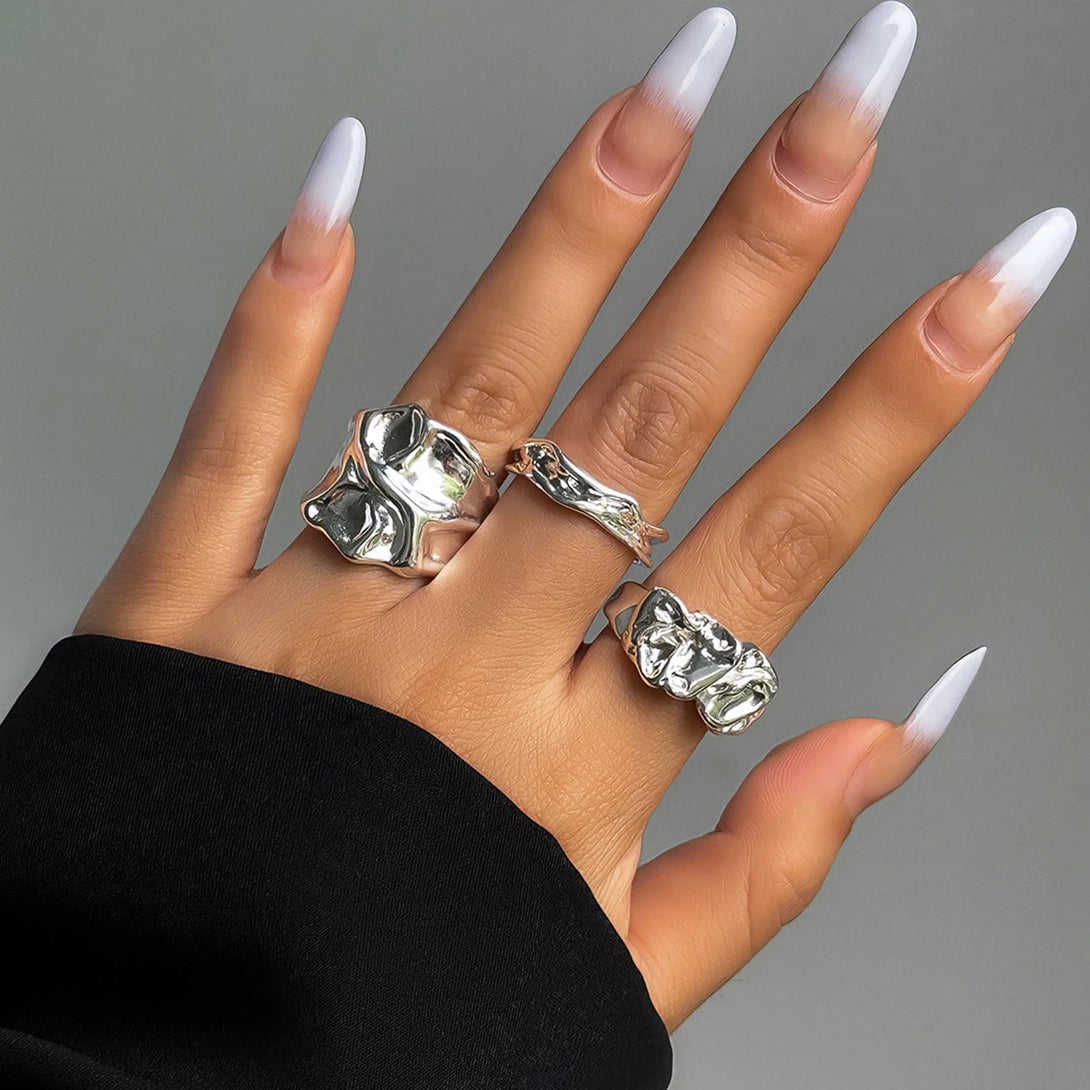 Folded Tin Foil Rings – DAXUEN