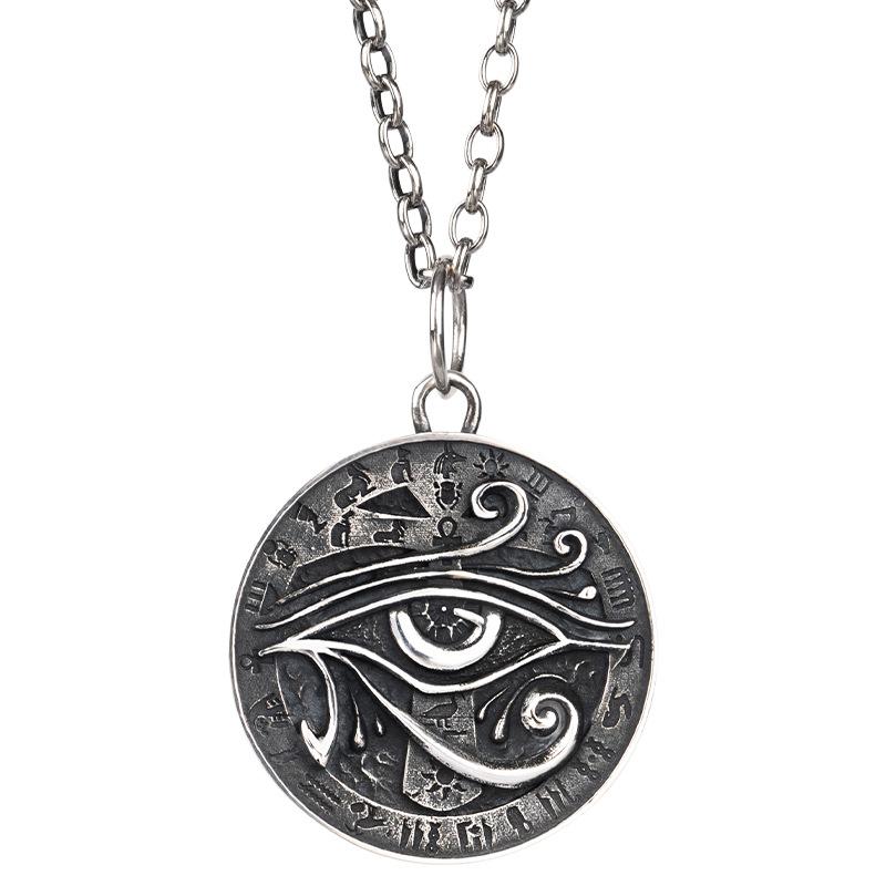 Eye Of Horus Silver Pendant Necklace – DAXUEN