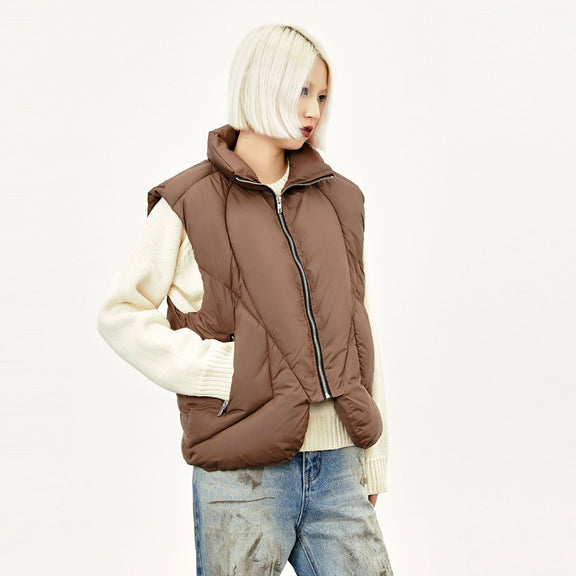 Y2k Cotton Padded Vest – DAXUEN