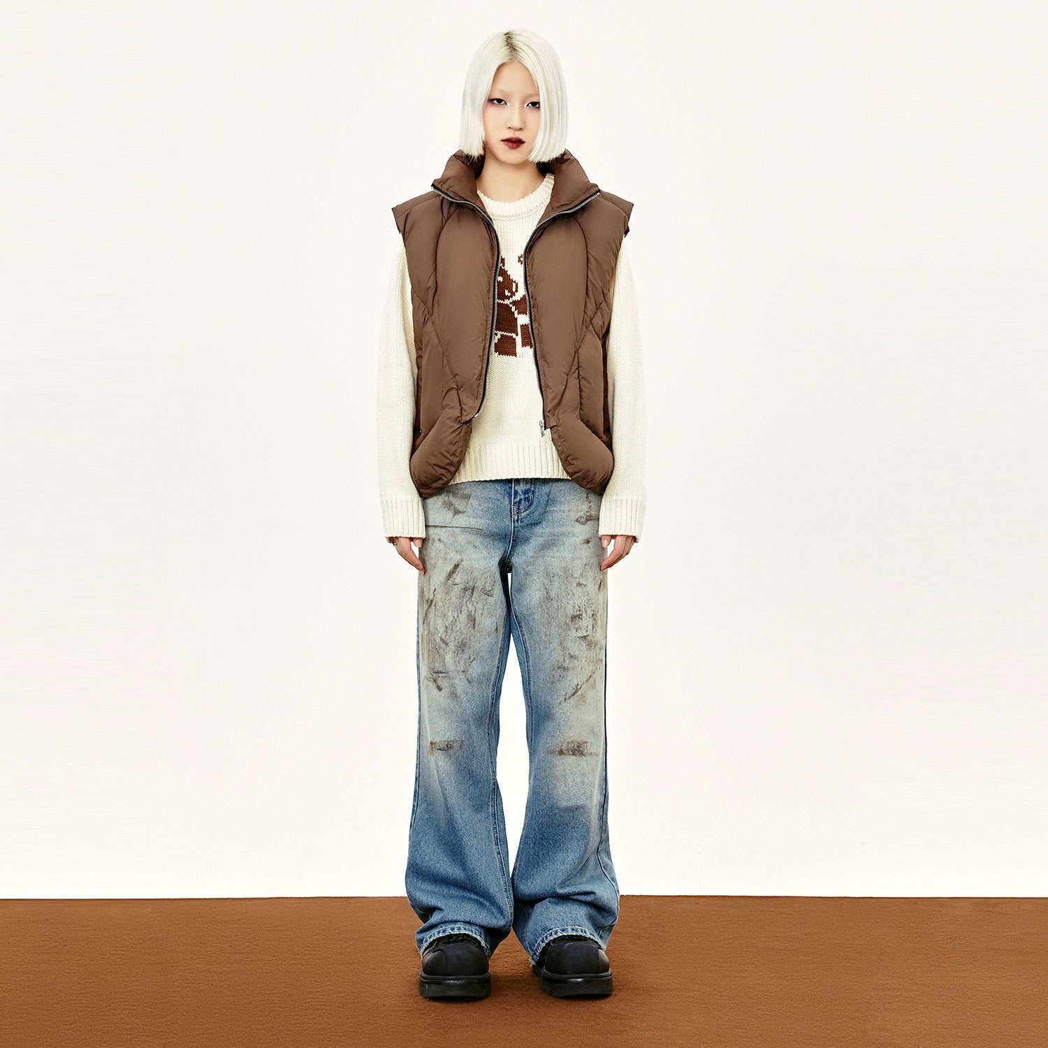 Y2k Cotton Padded Vest – DAXUEN