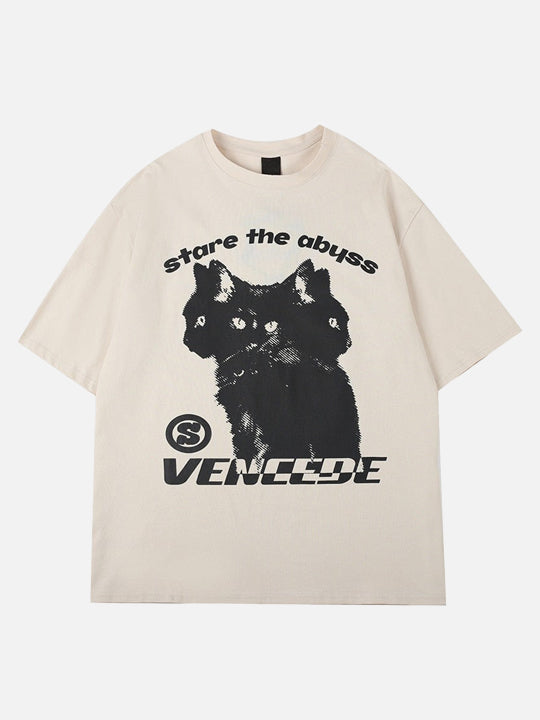 Stare The Abyss Hydra Cat Graphic T-Shirt – DAXUEN