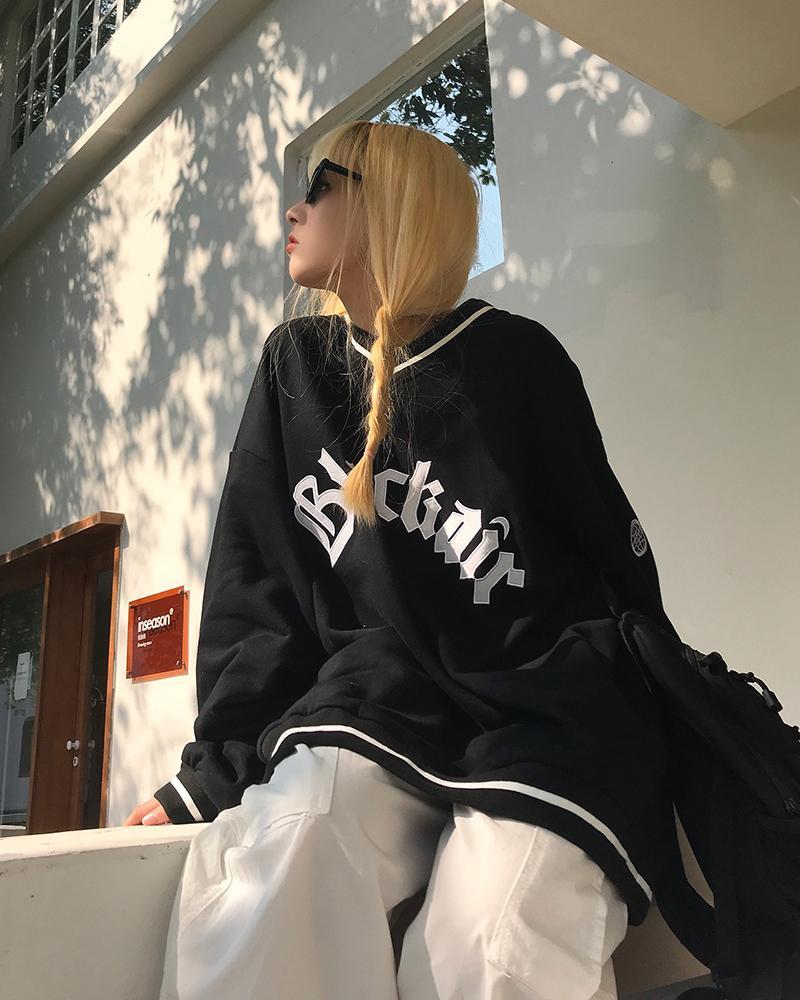 Y2K V-neck Sweatshirt – DAXUEN