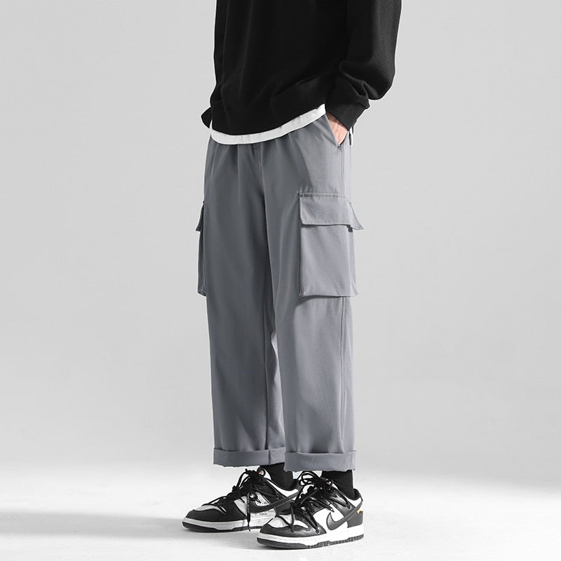 Multi-Pocket Polyester Cargo Pants – DAXUEN